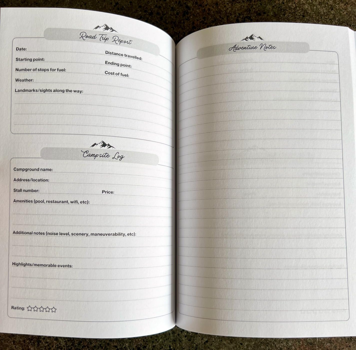 Happy Campers: Road Trip Journal & Camping Logbook: Camping Memory ...