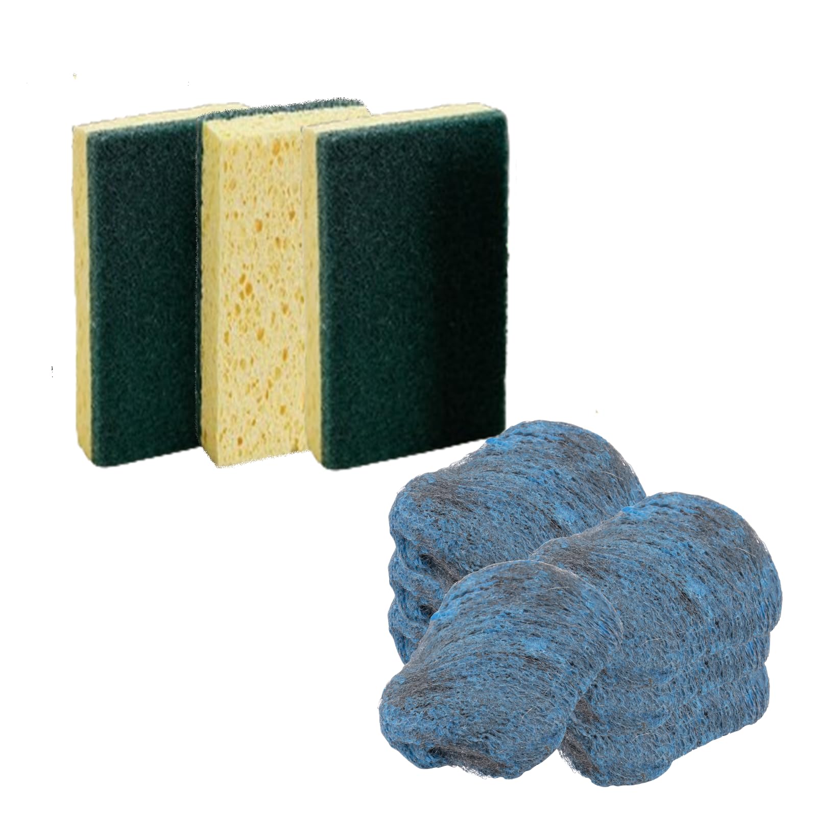 KW.Libite Steel Wool Soap Scrubber, Heavy Duty-Scrub Sponge,Sponges ...