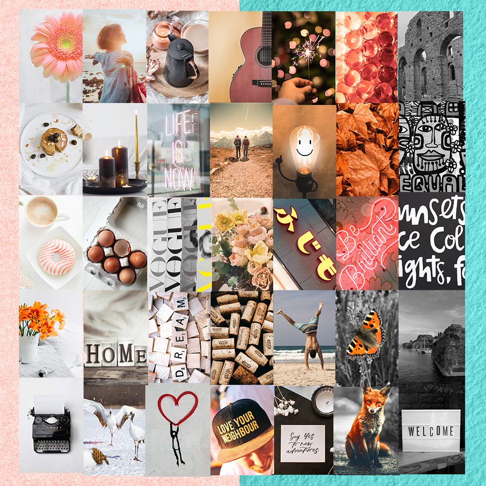 Buy Collage Kit 100 Photos for Wall Aesthetic | Wall Collage Kit ...