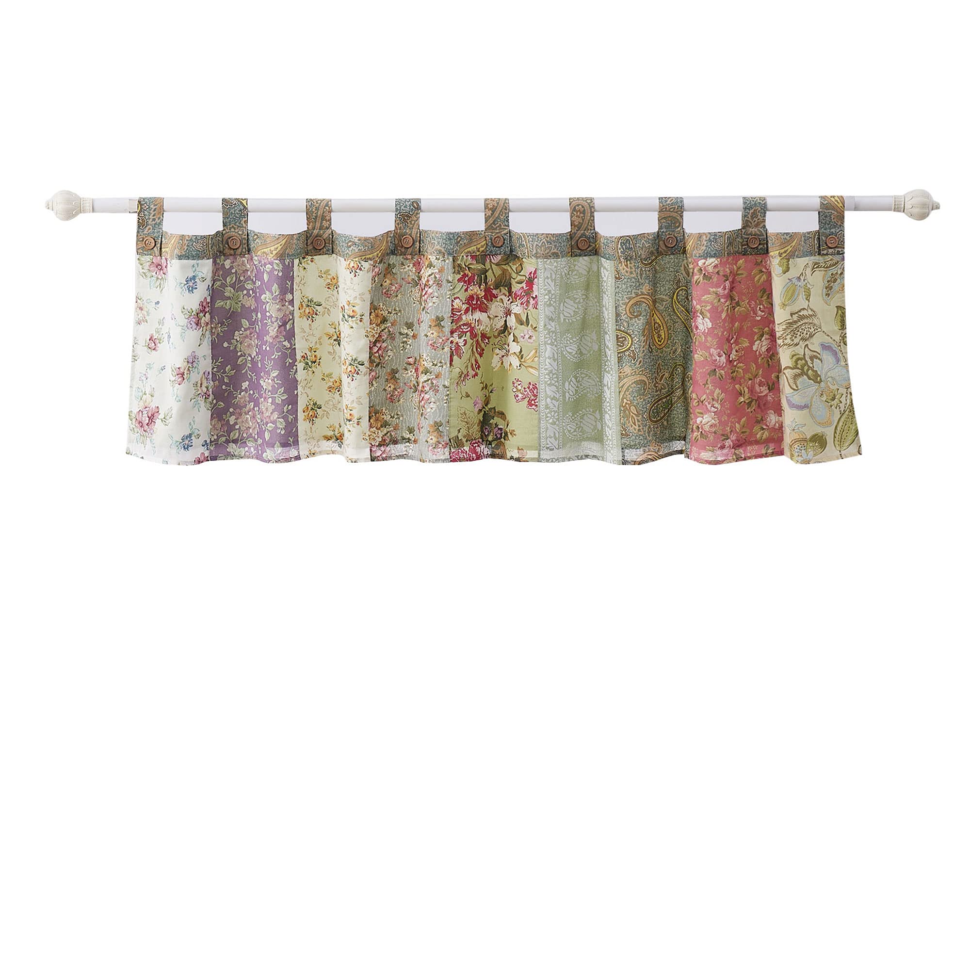 Amazon.com: Greenland Home Blooming Prairie Authentic Patchwork Tab Top ...
