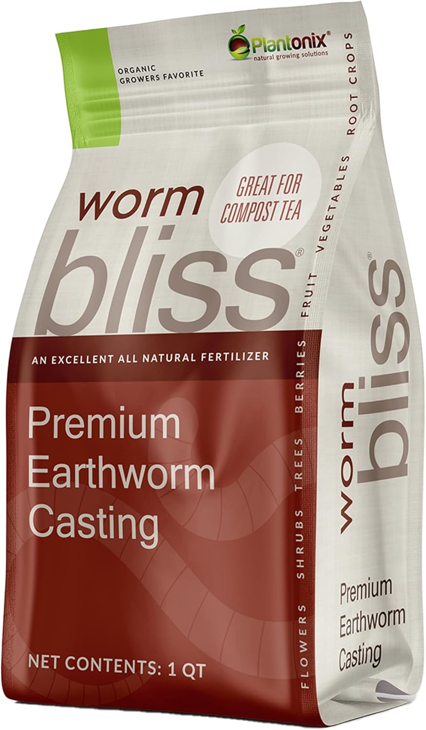 Amazon.com : Worm Bliss (1 Qt) - Organic Worm Castings for Plants ...