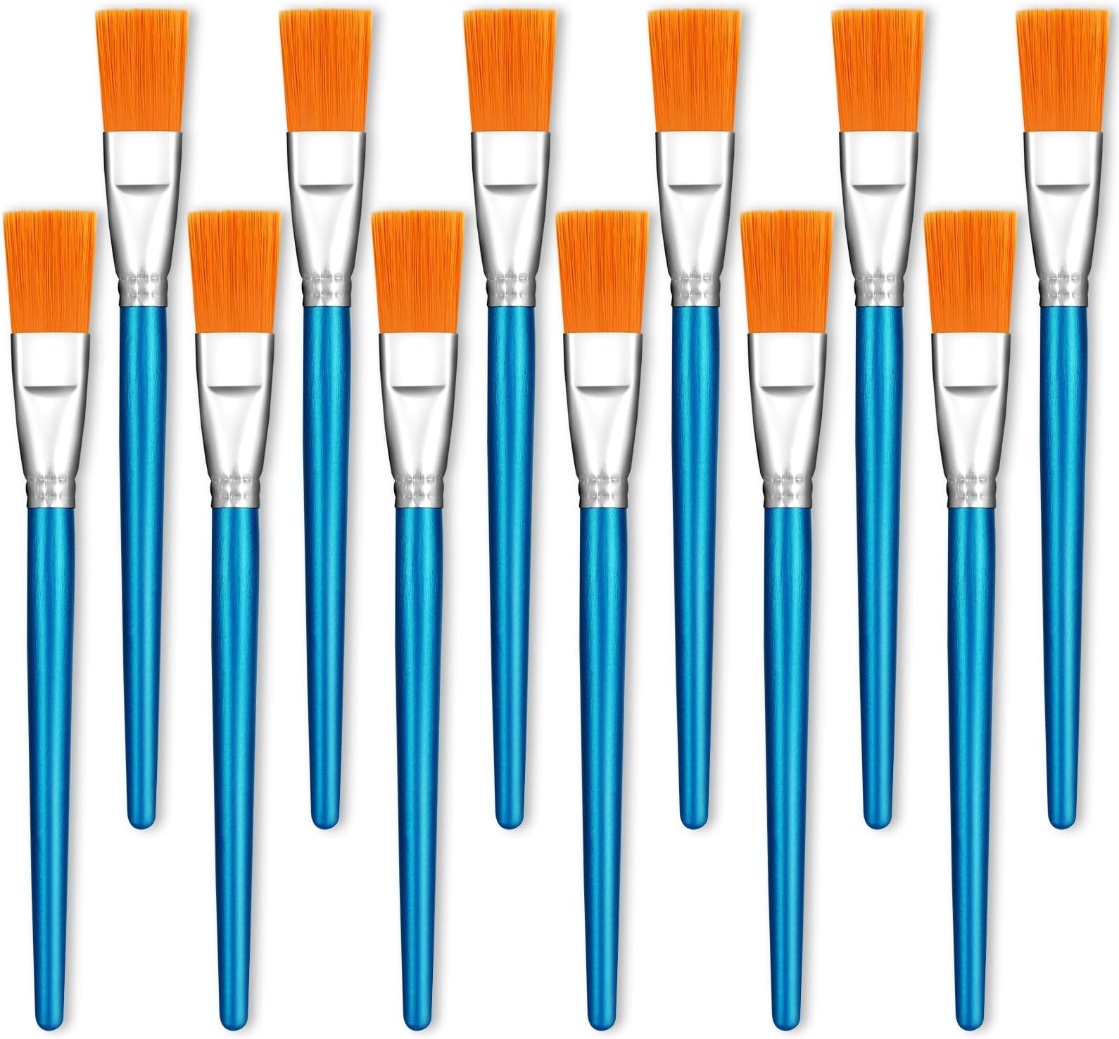 Amazon.com: 10Pcs 1 inch Flat Paint Brushes for Acrylic Painting ...