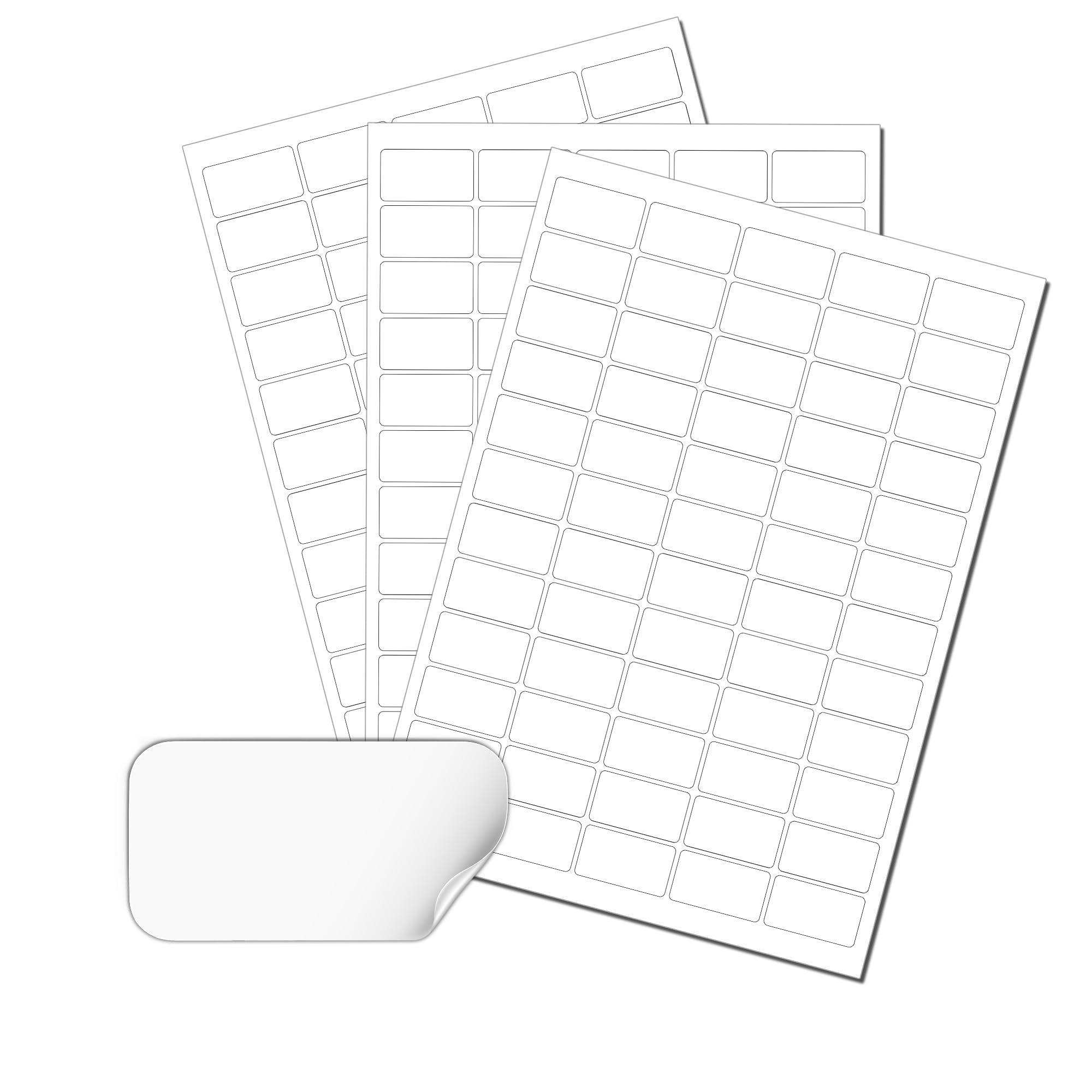 Blank 38mm x 21mm Rectangle Labels - 60 Per Sheet, 10 Sheets - Matt ...