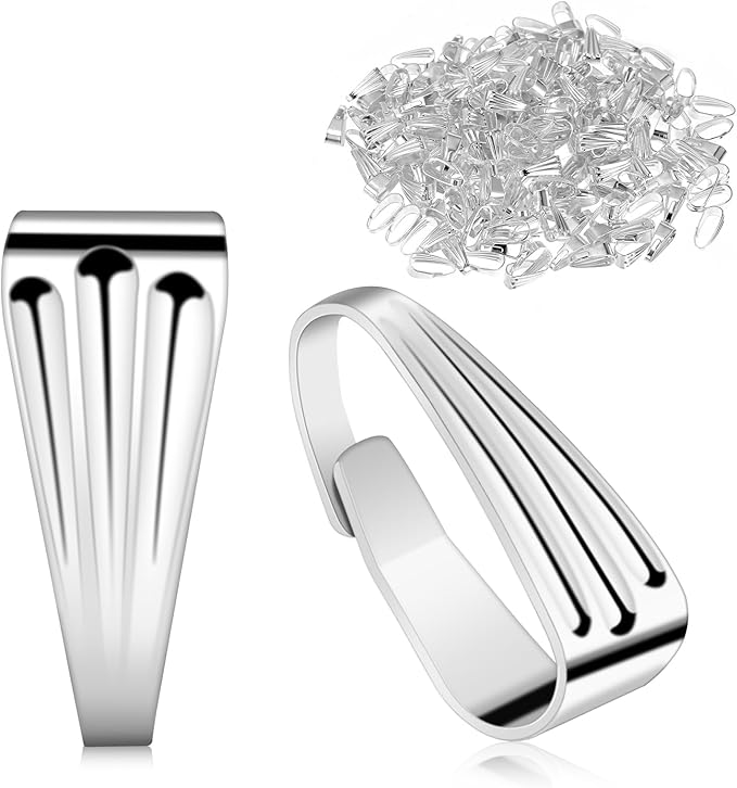 Amazon.com: 200 Pcs Pinch Bails Clasps Chain Connectors Pinch Bails for ...