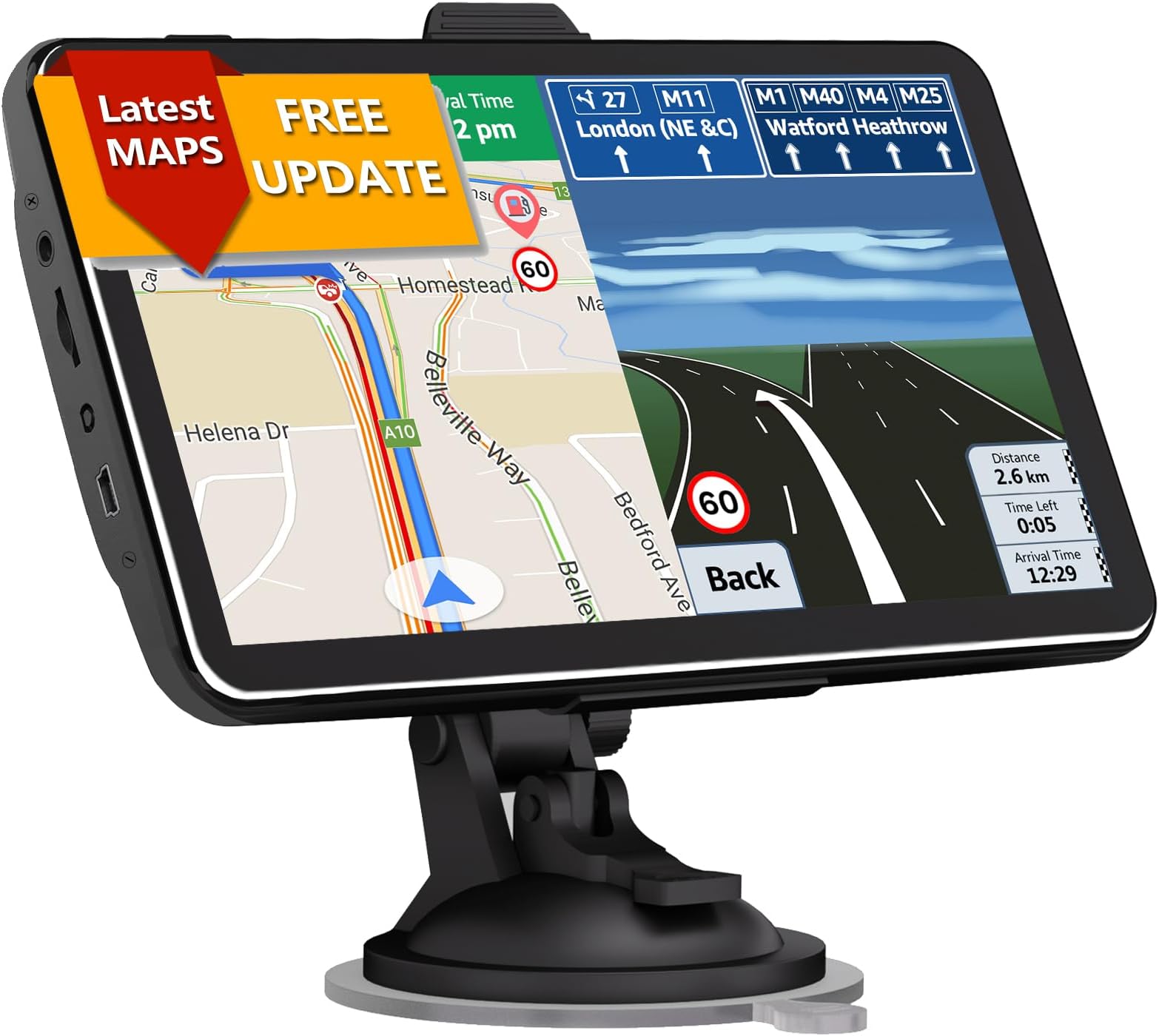 SAT NAV, TOUTBIEN GPS Navigation for Car Truck Motorhome 2.5D ...