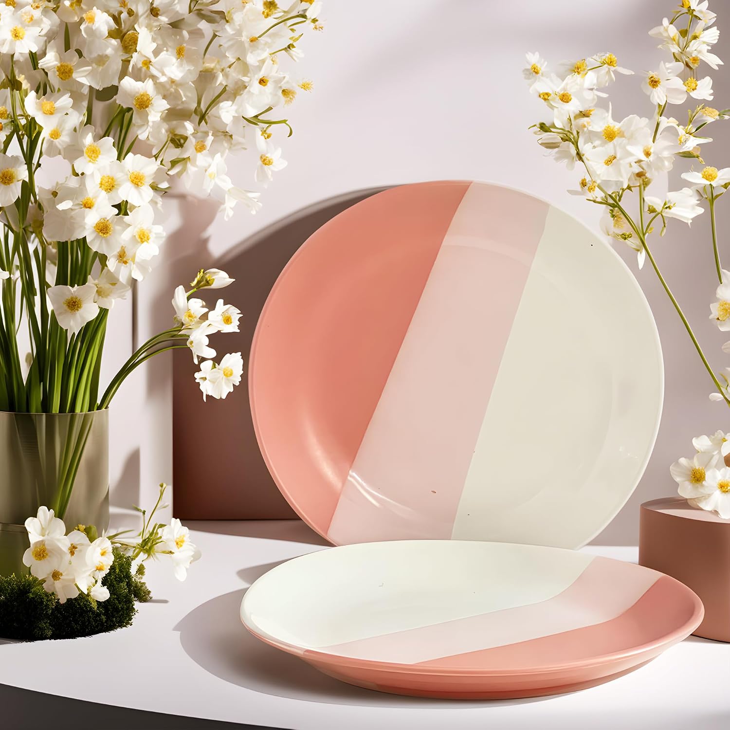 Buy Praahi Lifestyle Ceramic Plates - Handcrafted Full Dinner Plates ...