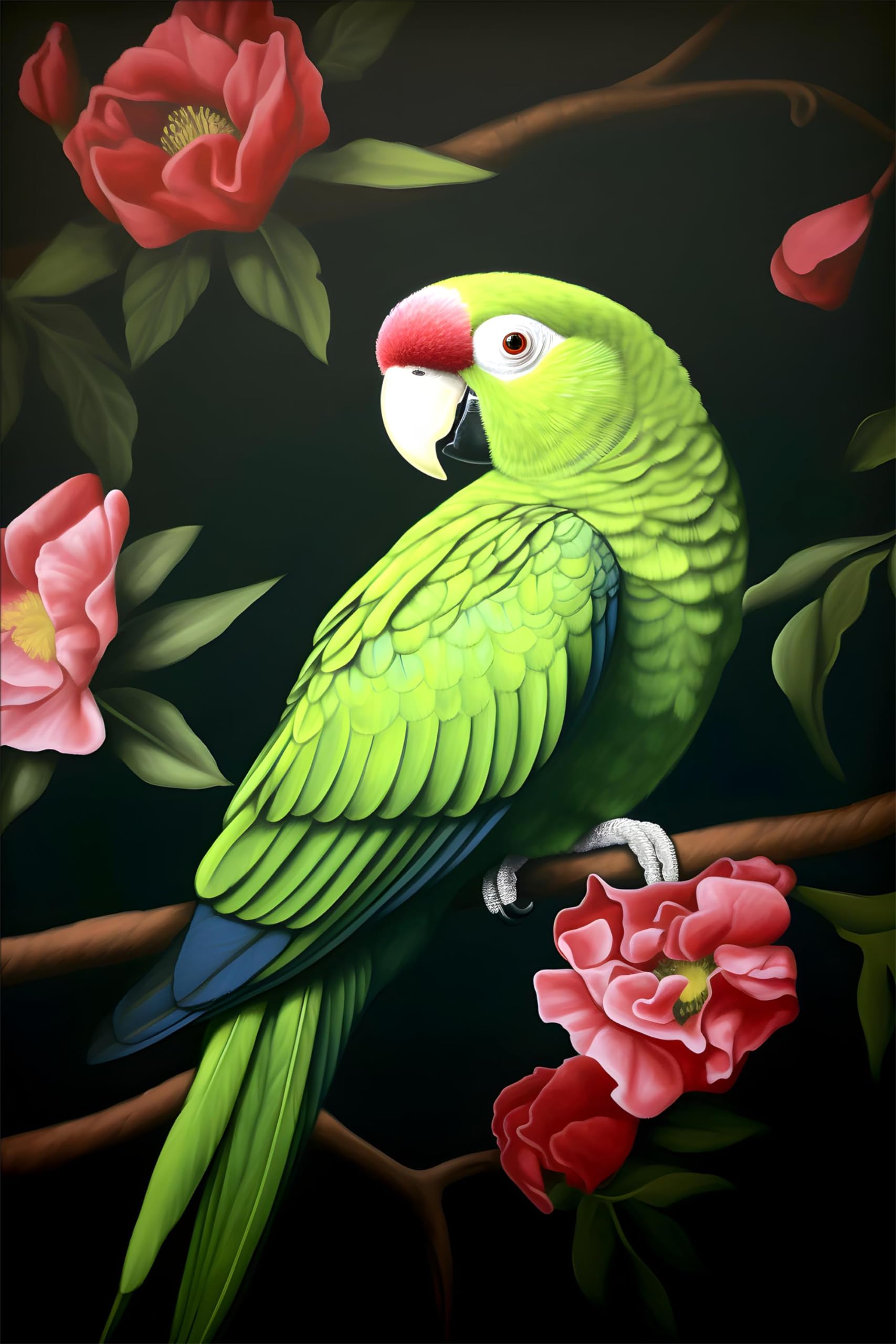 Pintura De Loro Verde