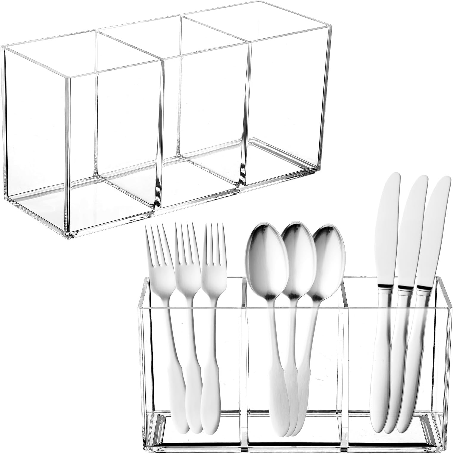 Amazon.com - Milkary 4Pack Acrylic Cutlery Storage Organizer ...
