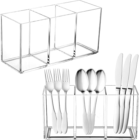 Amazon.com - 4 PCS Plastic Utensil Holder, Plastic Cutlery Utensil ...