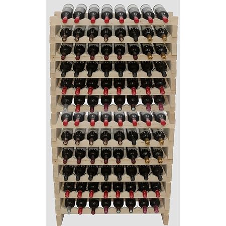 Amazon.com: DisplayGifts Stackable Modular Wine Rack Storage Stand Pine ...