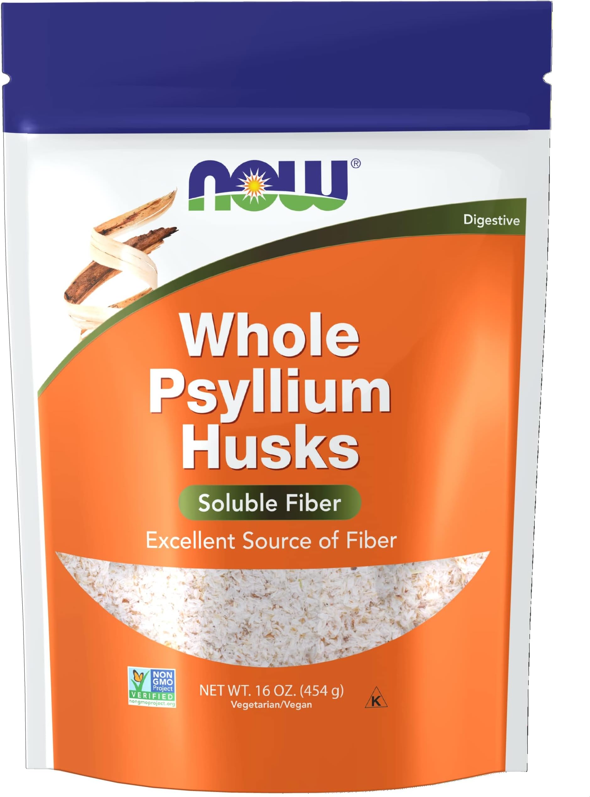 Amazon.com: NOW Supplements, Whole Psyllium Husks, Non-GMO Project ...
