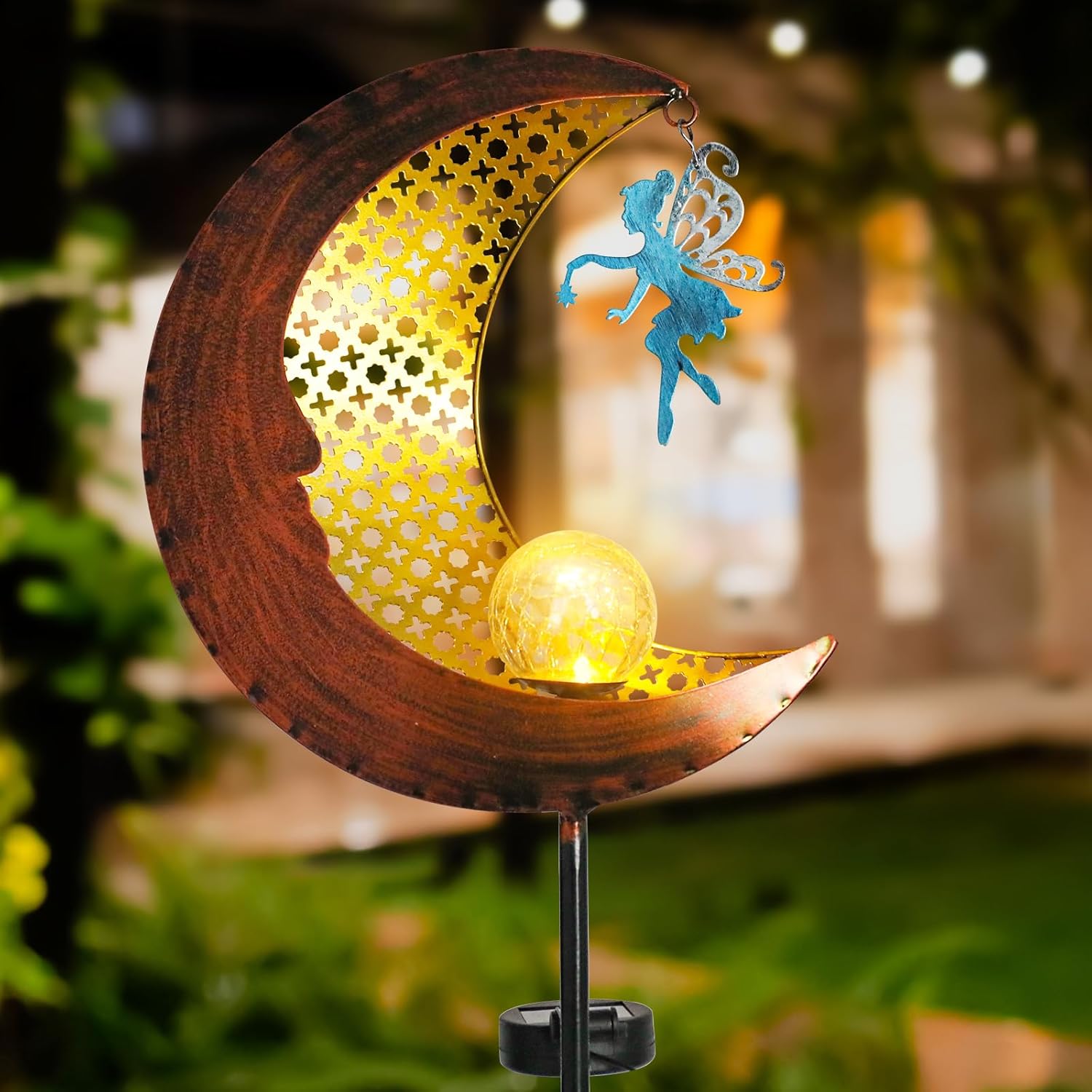 Amazon.com: Bshine Moon Solar Light Outdoor Garden Decoration, Moon ...