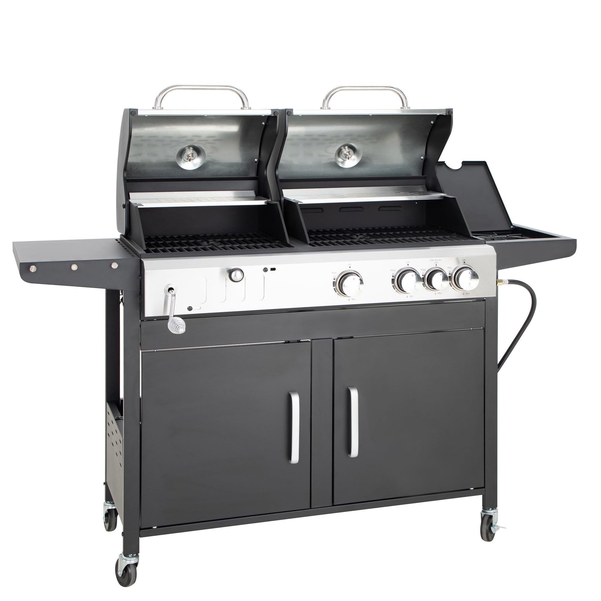 Amazon.com: MFSTUDIO Propane Gas Grill and Charcoal Grill Combo with ...