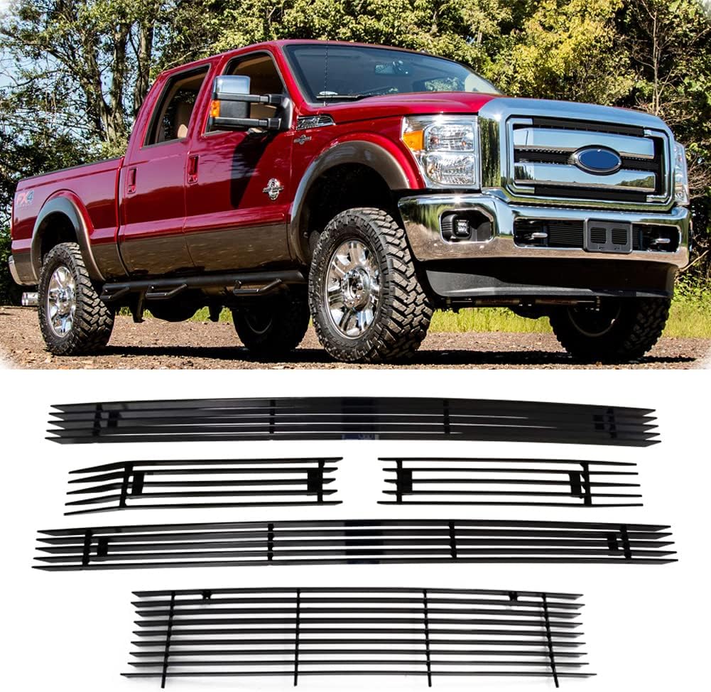 Amazon.com: Black Front Grille Fits Fits 2011-2016 Ford F250/F350 SD ...