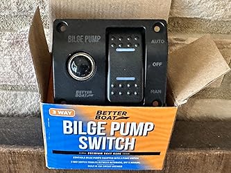 Amazon.com: Bilge Pump Switch 3 Way with Panel and 12v LED Lights and Rocker Bilge Switch with ...
