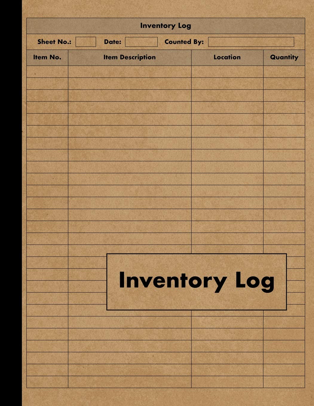 Amazon.com: Inventory Log: Large Inventory Log Book - 120 Pages for ...