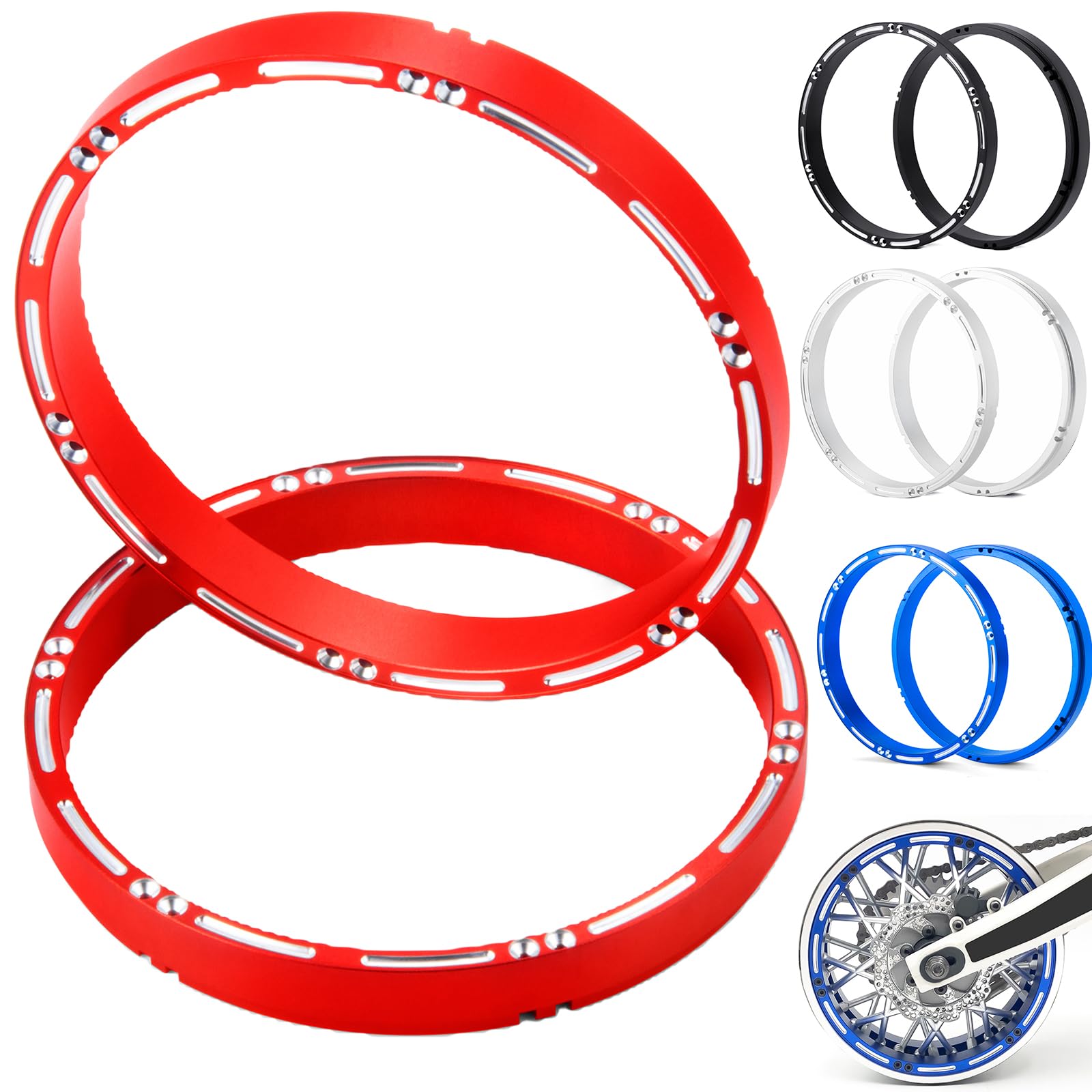 Amazon.com: RCHUBAM 2Pcs Rear Wheel Reinforcement Rings Aluminum 7075 ...