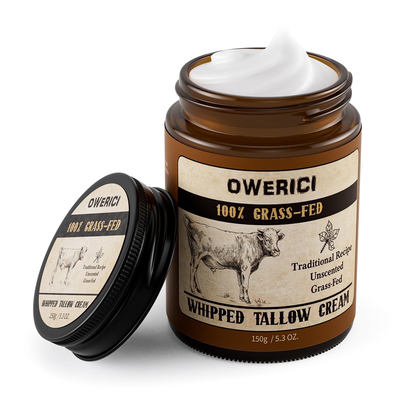Amazon.com: Owerici Beef Tallow for Skin, Tallow for Skin (5.3 Oz ...