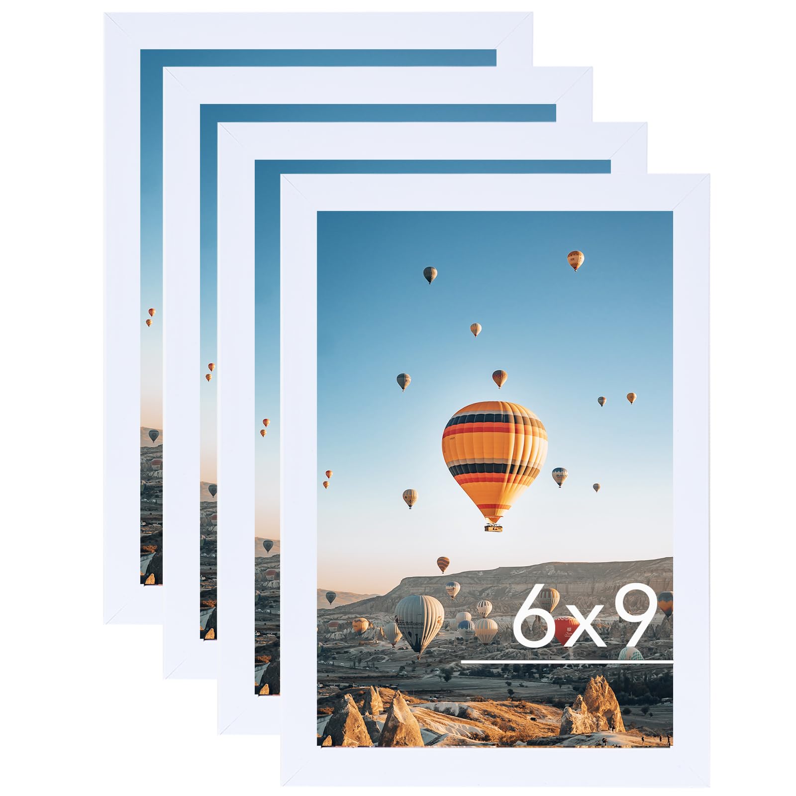 Amazon.com: JCJMY 6x9 Picture Frame Set of 4 White for Wall Hanging or ...