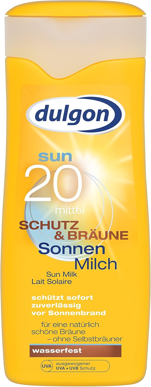 Dulgon Sun Protection & Tan SPF 20 Sunscreen, 250 ml, Water-proof ...