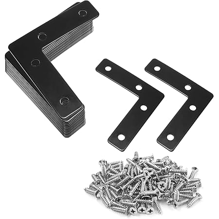 Amazon.com: Uenhoy 20 Pcs L Shape Flat Mending Plates 60mm x 60mm (2.36 ...
