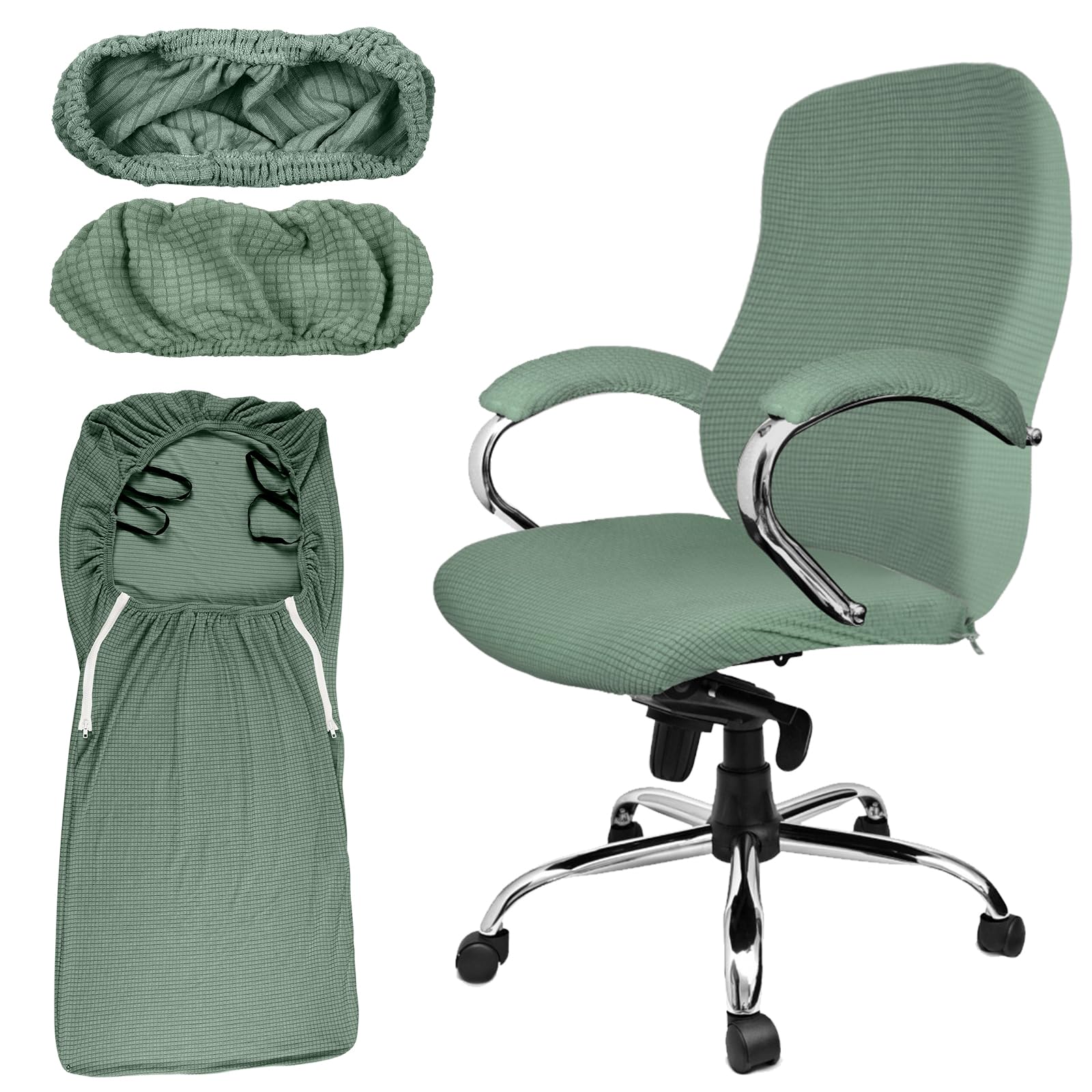 Amazon.com: Tatuo 3 Pcs Computer Office Chair Cover Universal Rotating ...