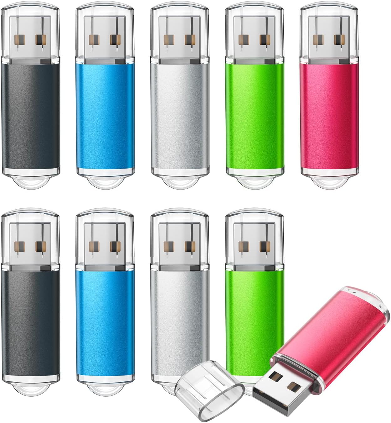 Amazon.com: EASTFUN 5Pcs 8GB USB Flash Drive USB 2.0 Flash Memory Stick ...