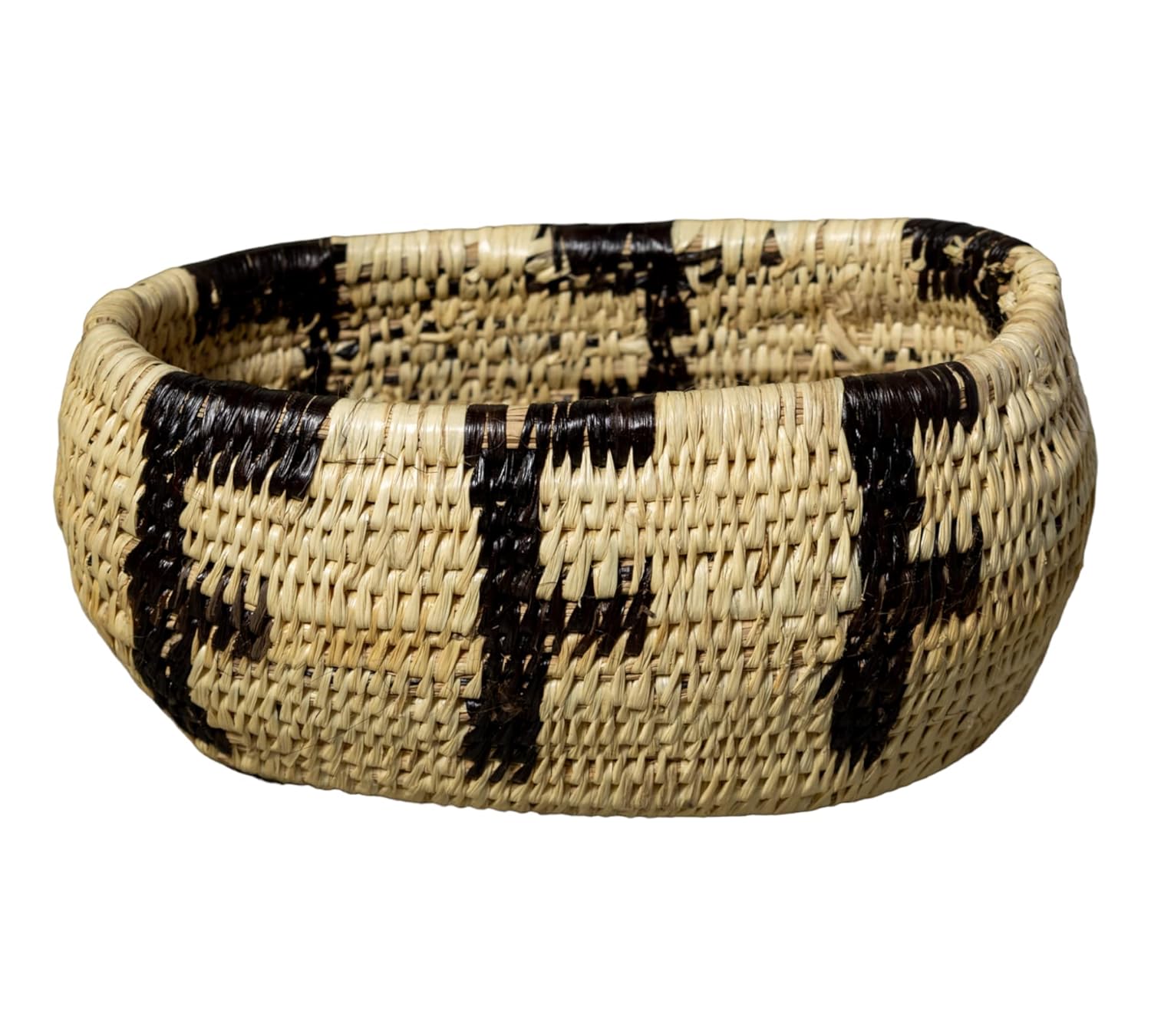 Amazon.com: Oval Black Design Original Rainforest Basket, Hand Woven ...