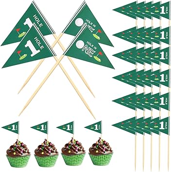 Amazon.com : 50pcs Golf Toothpick Flags, Mini Golf Themed Toothpick ...