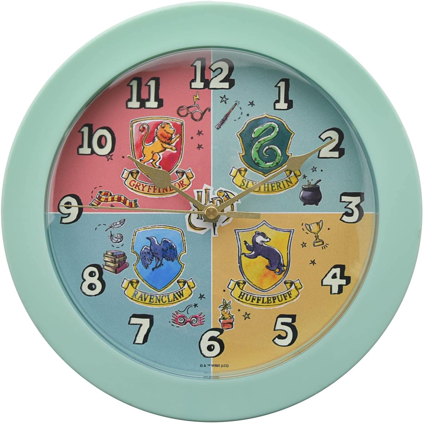 Widdop Harry Potter Charms Wall Clock - House Crests : Amazon.co.uk ...