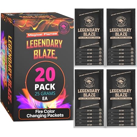 Amazon.com : Mystical Fire BLUE Campfire Fireplace Colorant Packets (12 ...