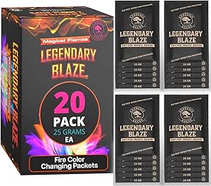 20 Pack Legendary Blaze Magical Flames Fire Color Changing Packets ...