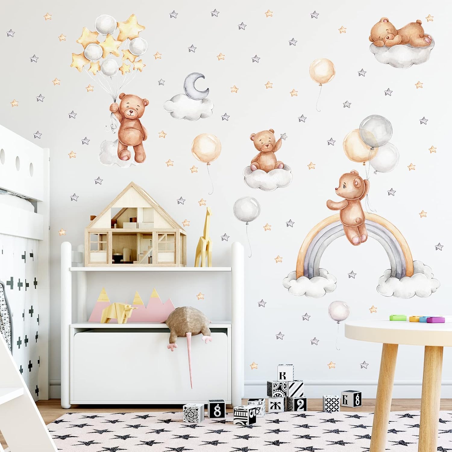 Amazon.com: Tedy Bear Sleeping Wall Stickers Baby Decor for Nursery ...