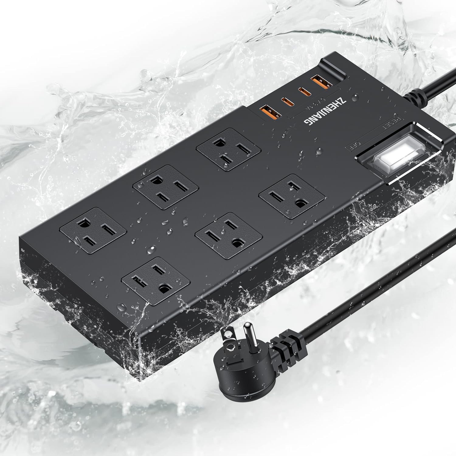 Amazon.com: IPX6 Outdoor Power Strip Weatherproof, Waterproof Surge ...