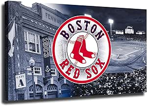 Amazon.com: Boston Red Sox Baseball Poster Sports Canvas Wall Art ...