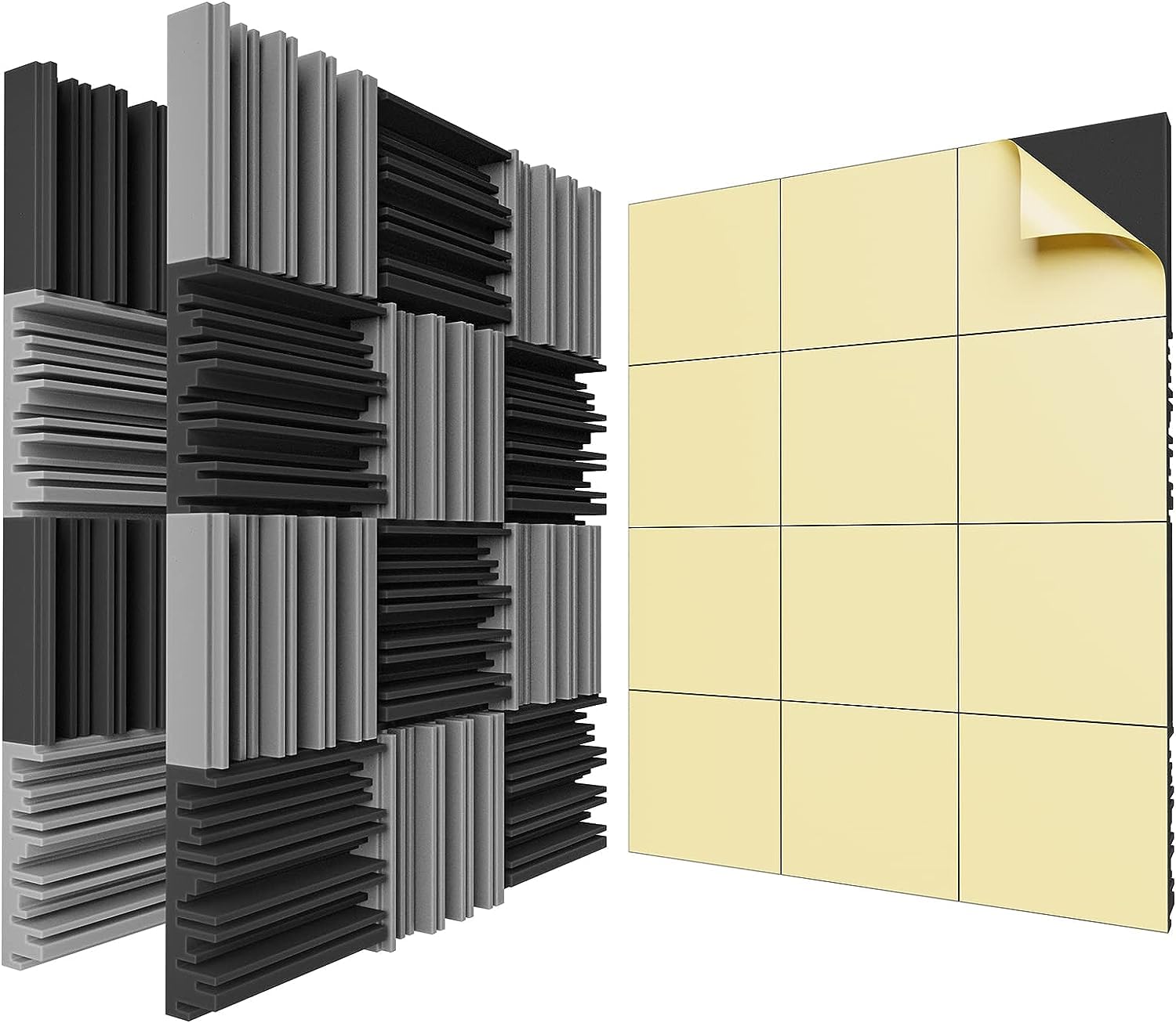 Amazon.com: LIGHTDESIRE 36 Pack Self-Adhesive Sound Proof Foam Panels ...