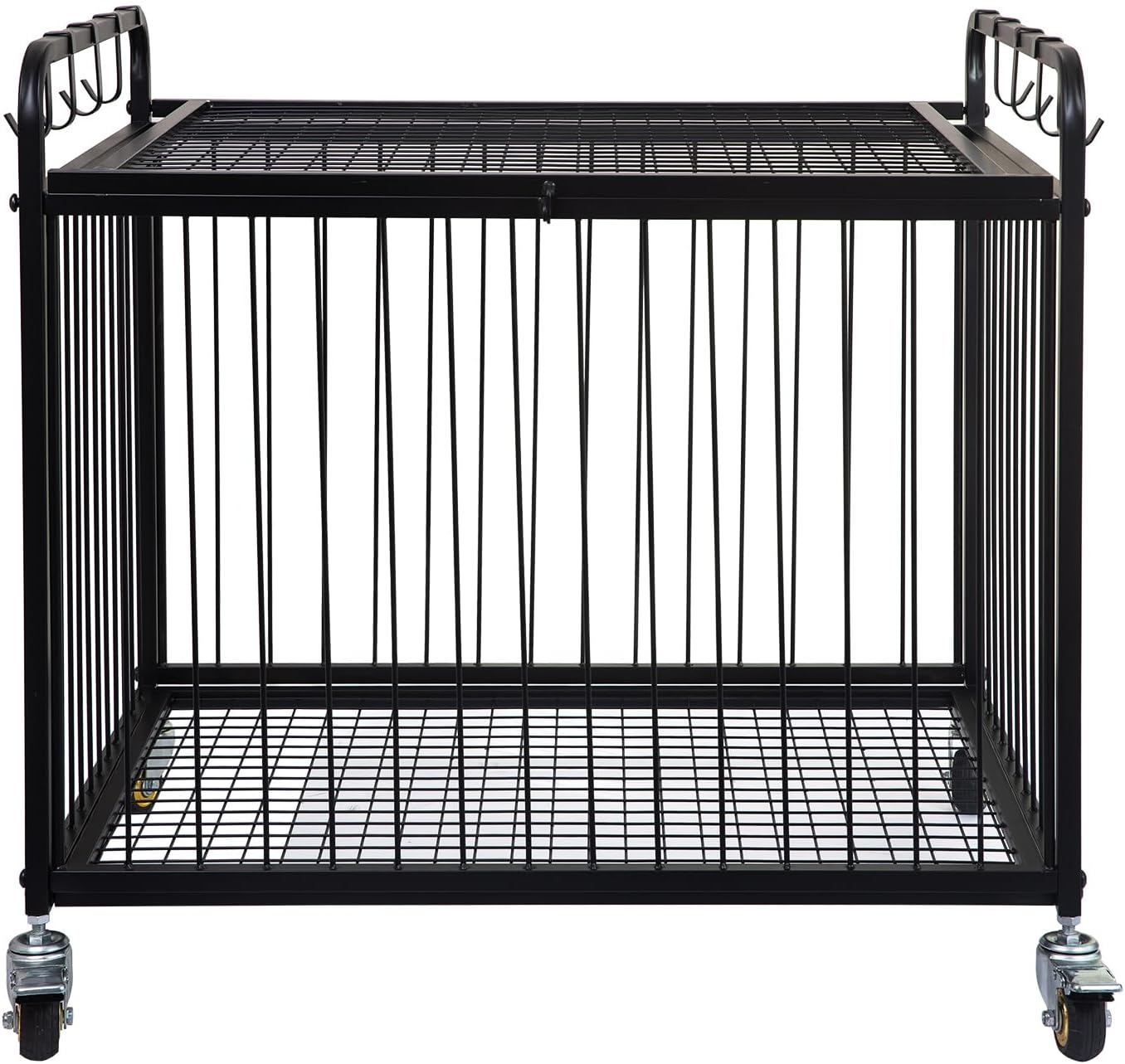 Amazon.com: ExoLiry Matt Black Metal Rolling Cart Ball Gym Equipment ...