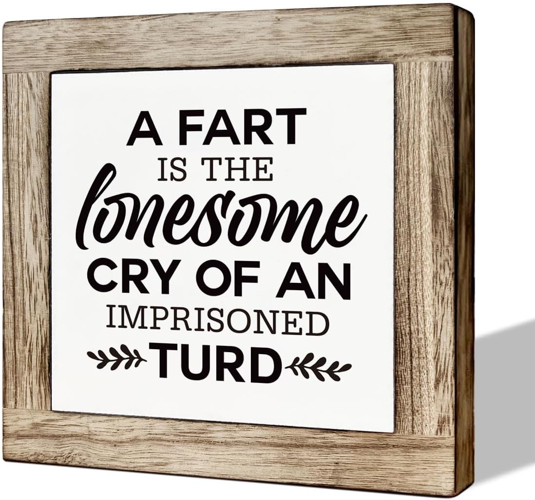 Amazon.com: Bathroom Decor, Funny Bathroom Quotes, A Fart is the ...