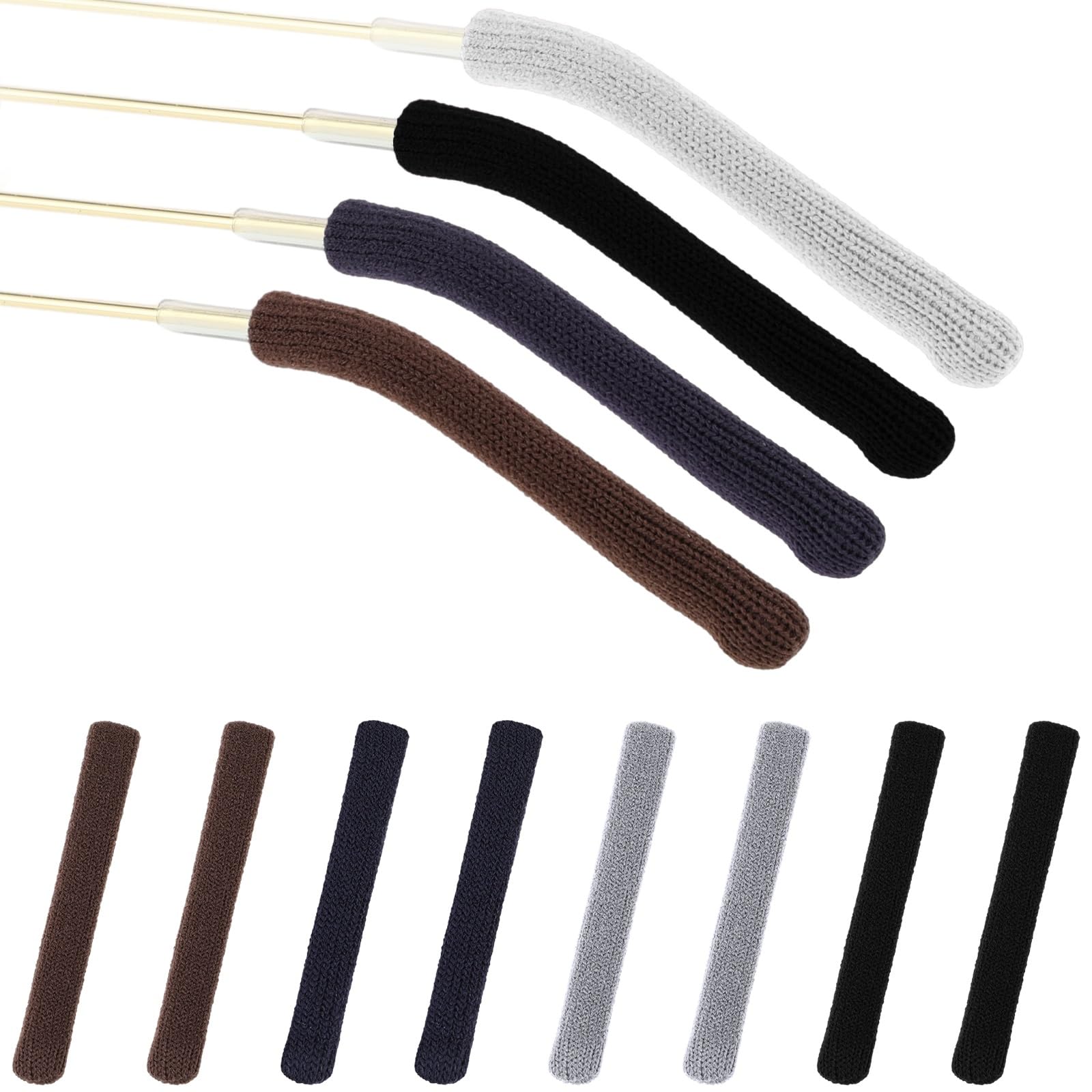 8 Pieces Eyeglass Ear Cushions, Soft Knitted Cotton Anti Slip Temple ...