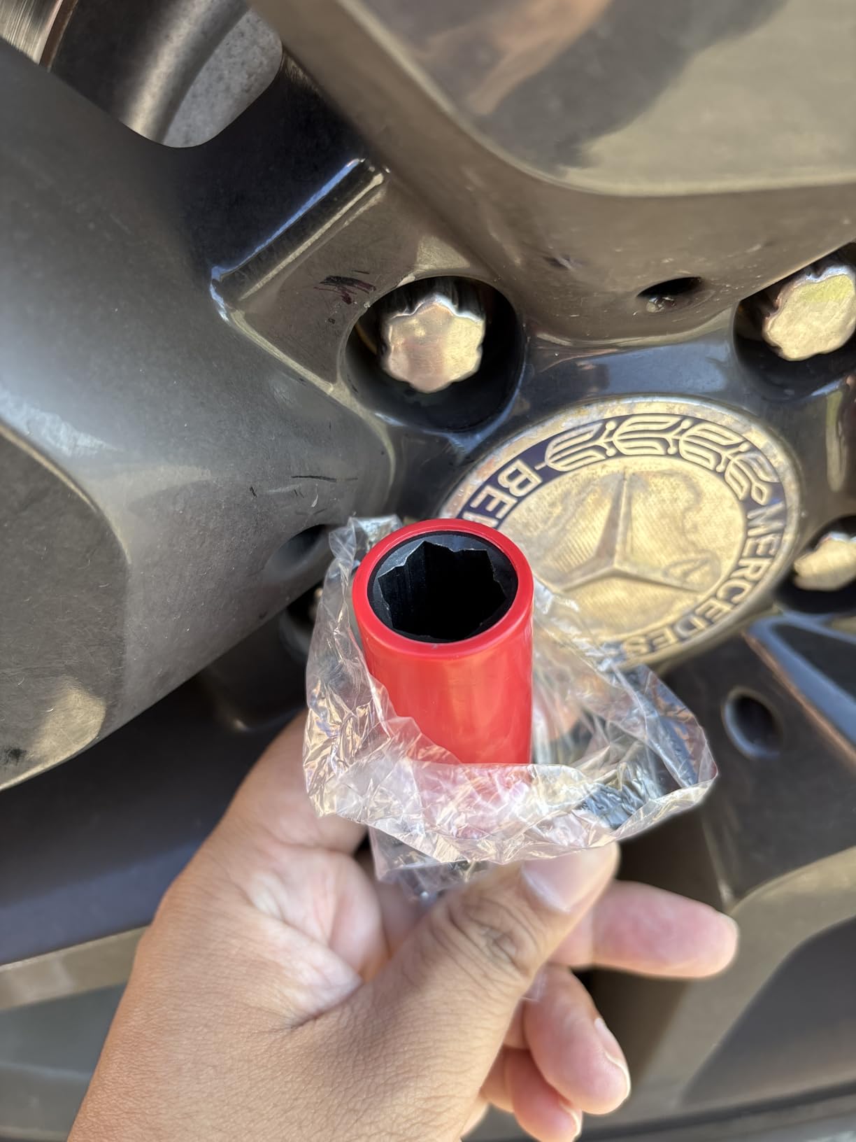 ITEQ Protective Wheel Lug Nut Socket for Mercedes Benz with 17mm Convex ...