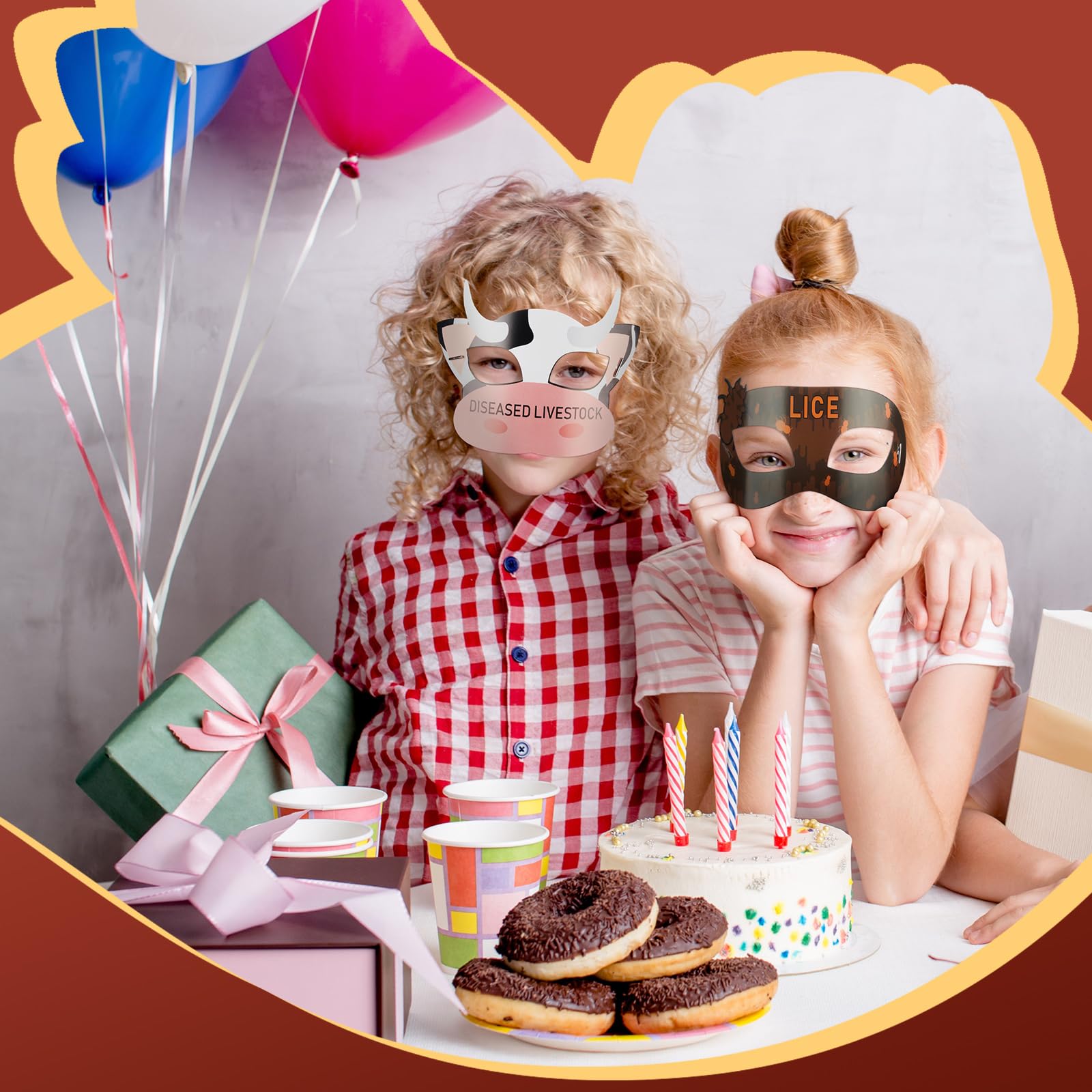 Snapklik.com : Minilnflat 50 Pcs Passover Plague Animal Cartoon Masks ...