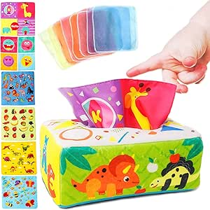 Amazon.com: Baby Toys 6 to 12 Months, Baby Tissue Box Montessori Toys ...