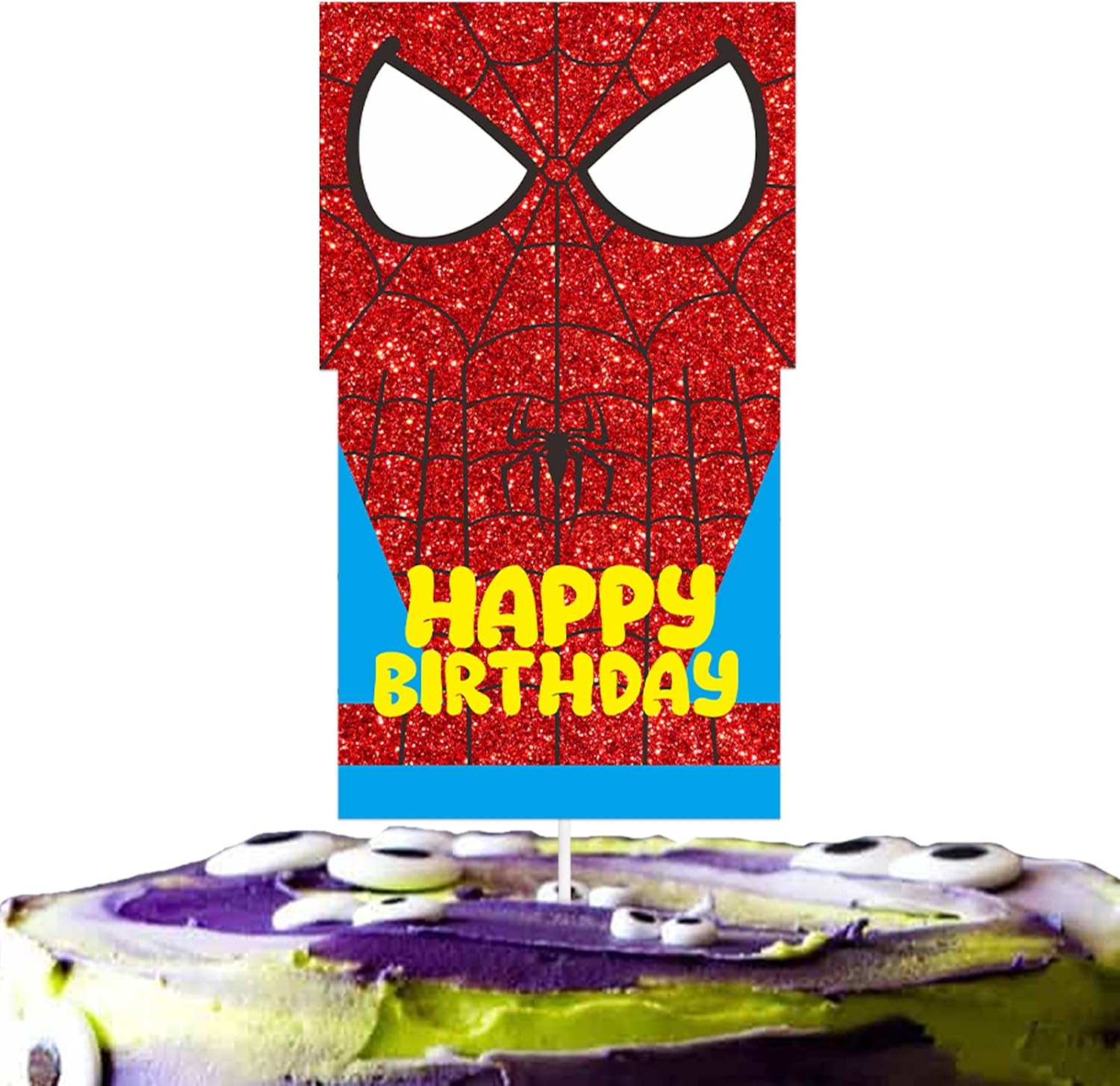 Cake Topper Red Glitter 1 Happy Birthday Dragon Topic Supplies ...