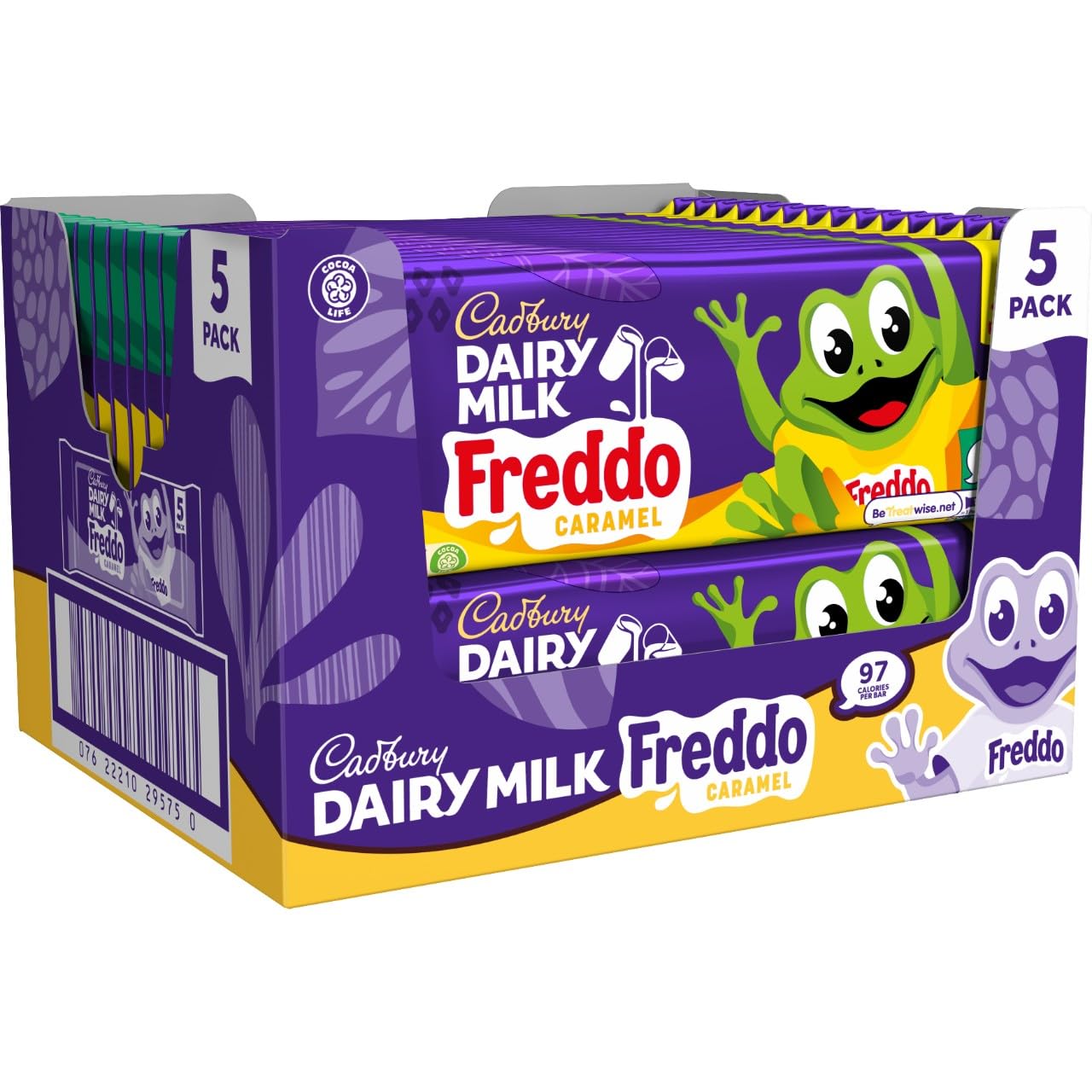 Cadbury Dairy Milk Freddo Caramel Chocolate Bar 97.5g (Pack of 30 Bags ...