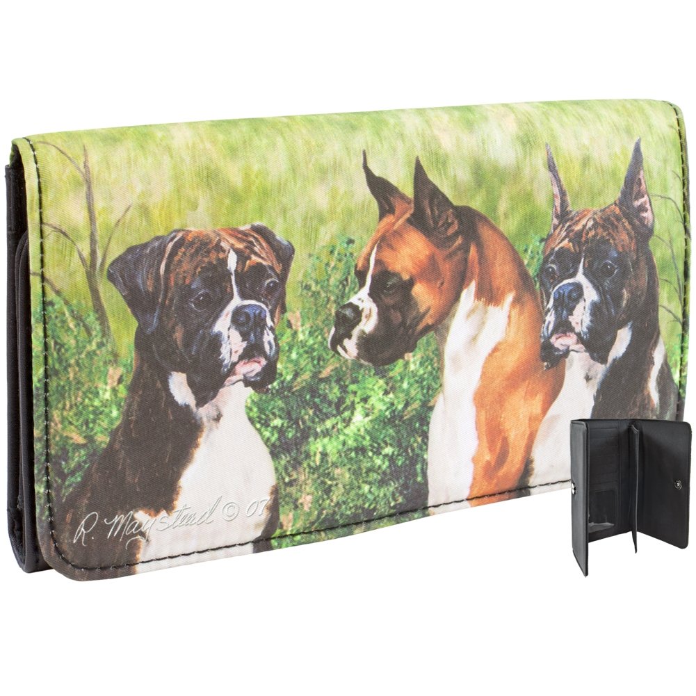 Amazon.com: Animal World - Boxers Standing in Yard Checkbook Wallet ...