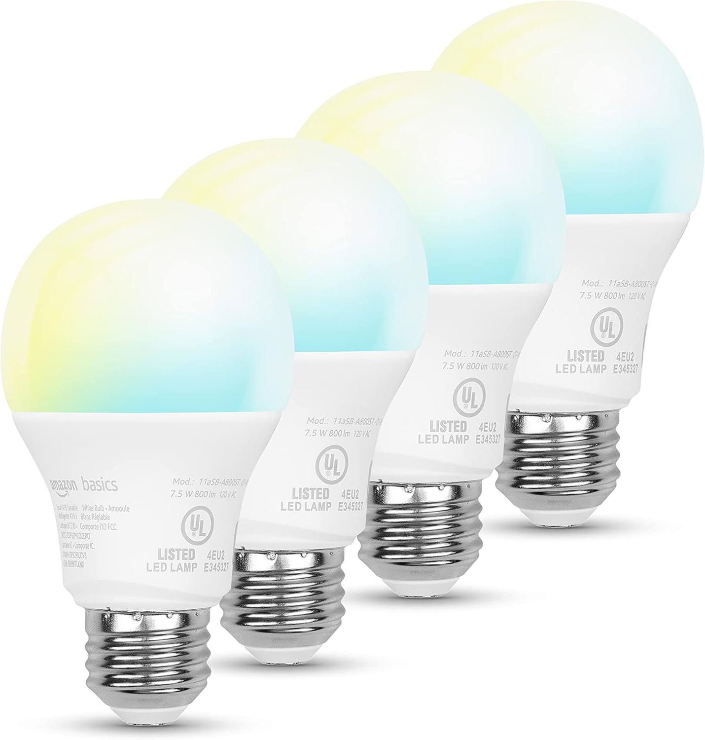 Amazon.com: Amazon Basics - Smart A19 LED Light Bulb, Tunable White ...