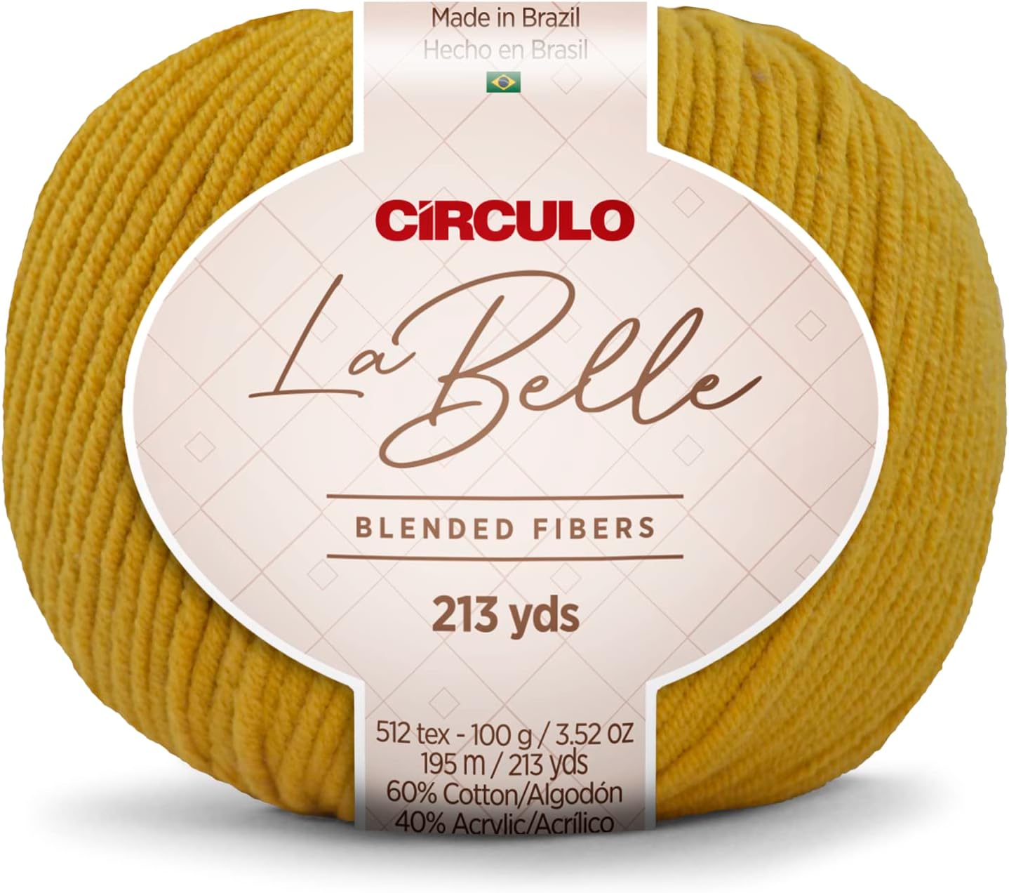 Amazon.com: Círculo La Belle Yarn - 60% Cotton 40% Acrylic Blended Yarn ...