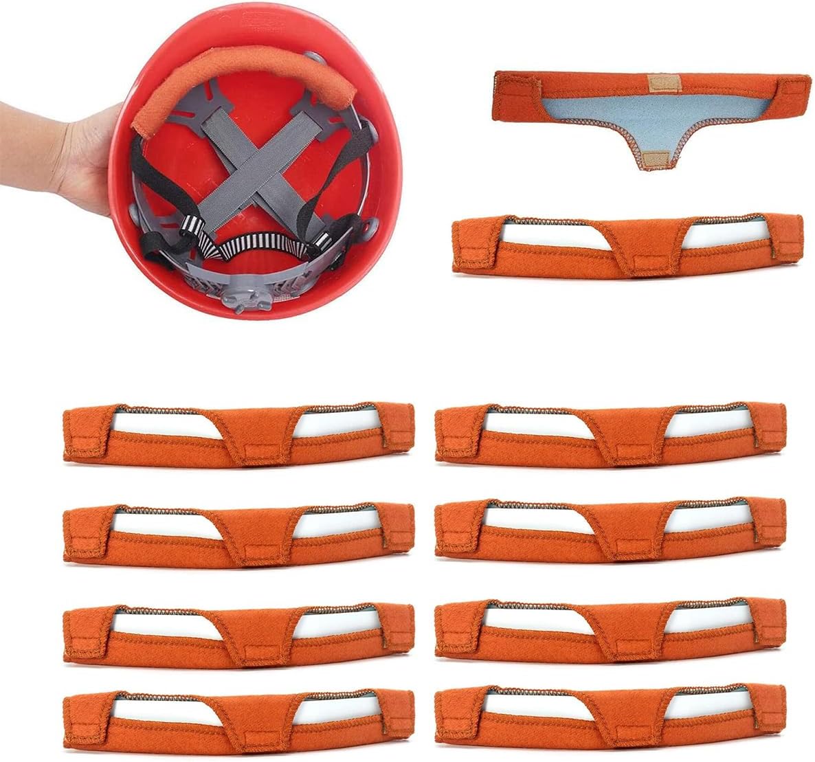10 Pcs Hard Hat Sweatband, Reusable Sweat Band & Welding Helmet ...