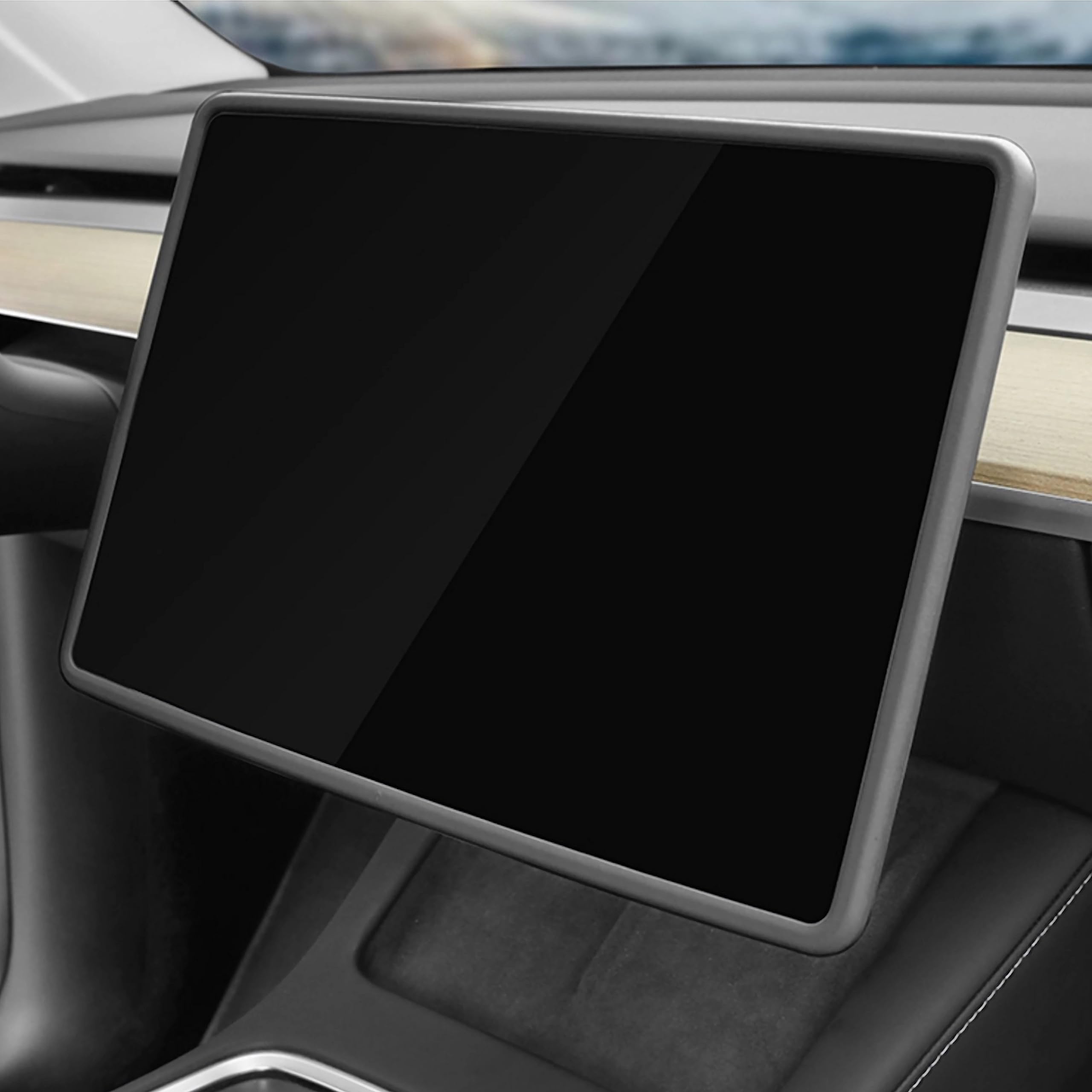 Amazon.com: GOOYOGOO Screen Protector Silicon Frame for Tesla Model Y/3 ...