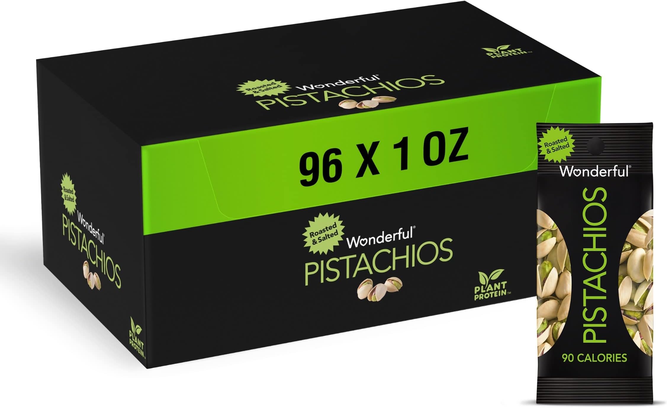 Amazon.com: Wonderful Pistachios In Shell, Roasted & Salted Nuts, 1 ...